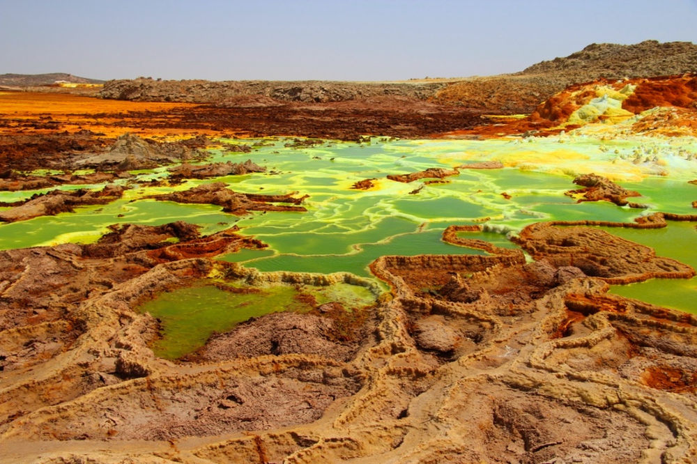 Le volcan Dallol dans le désert Danakil en Ethiopie