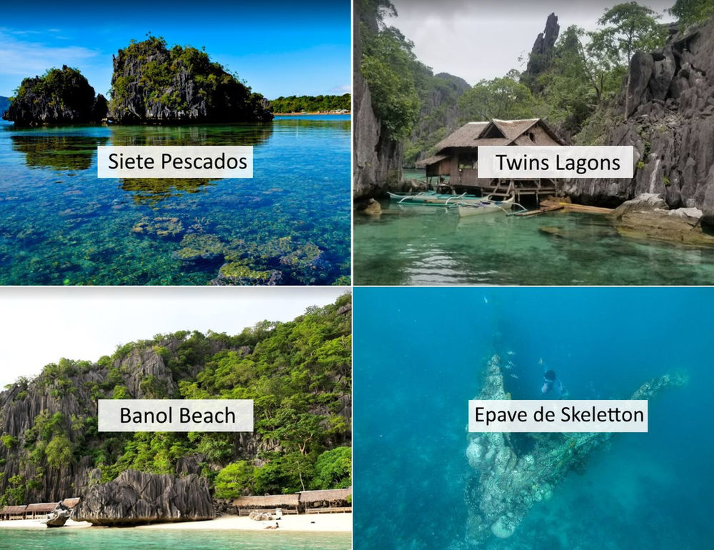 Le lac Kayangan de l'ile Coron aux Philippines