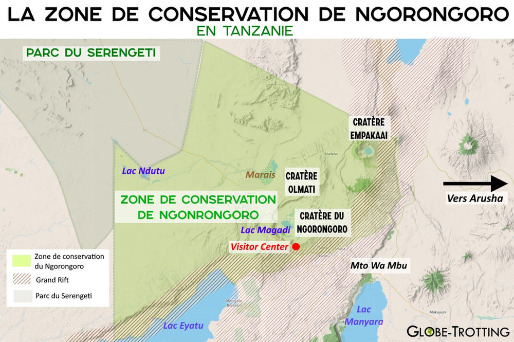 Le cratère du Ngorongoro en Tanzanie