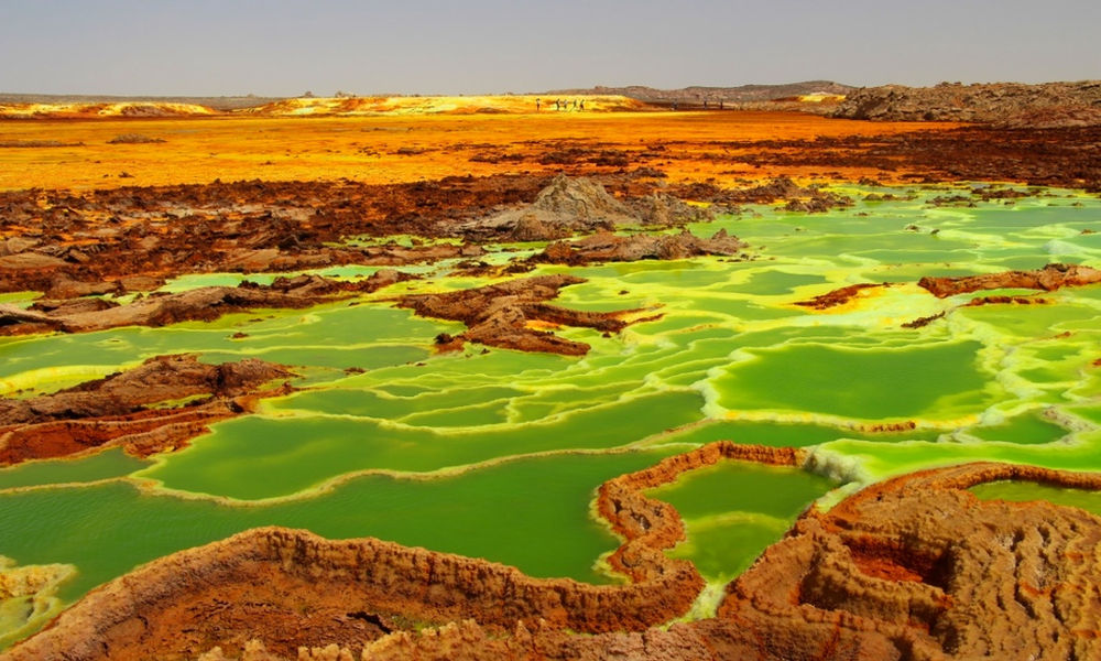 Le volcan Dallol dans le désert Danakil en Ethiopie