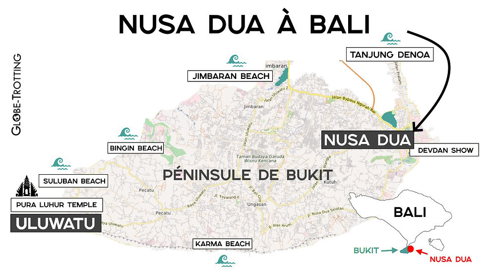 Nusa Dua à Bali, Villas de luxe et plages paradisiaques