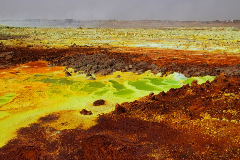 Le volcan Dallol dans le désert Danakil en Ethiopie