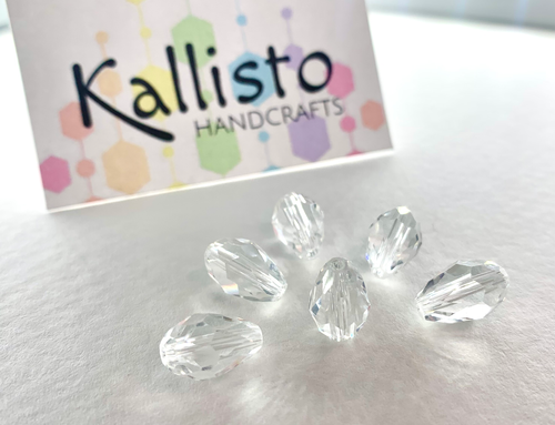 11mm Crystal Clear Drop Bead | Kallisto Handcrafts