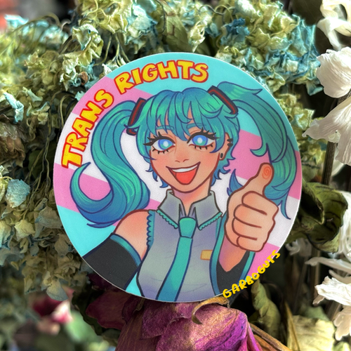 TRANS RIGHTS MIKU STICKER | GARBO GUTS