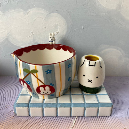 Miffy Cherry Matcha Set | Wildflower Pottery