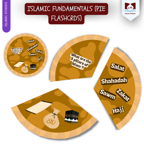 ISLAMIC FUNDAMENTALS (PIE FLASHCRDS). | Muslim Classmate
