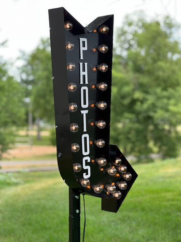 Free Standing Customizable Marquee Arrow | Luminary Signs