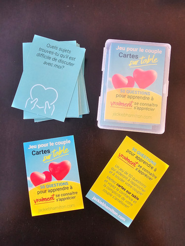 Jeu de cartes 50 questions Cartes sur table | jackiebhamilton