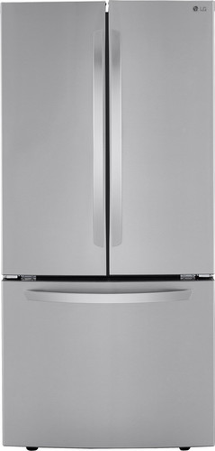 LG 33 in. W 25 cu. ft. French Door Refrigerator in Stainless Steel ...