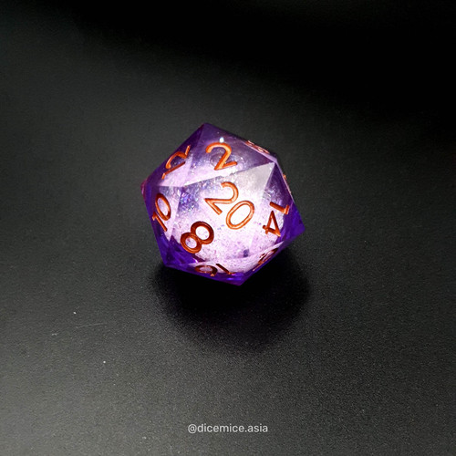CHONK LIQUID CORE D20 - Orb of Purple Shadows | DiceMice