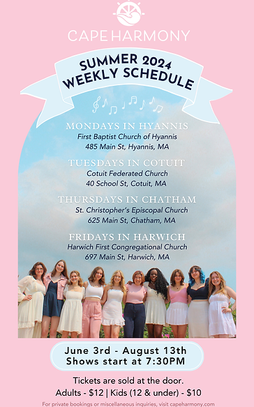 Weekly Schedule | Cape Harmony