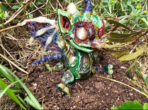 Articulated Zombie Dragon | Painted Eyes 3d