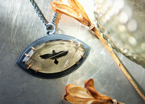 Up From the Ashes, Collodion Image On Rutilated Quartz In 14K Gold and ...