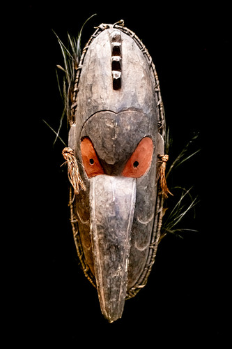 LOWER SEPIK RIVER MASK - BLACK WITH RED EYES - PAPUA NEW GUINEA ...