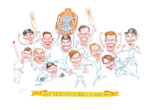 2022-23 Sheffield Shield Champions print | smithycartoons Copy