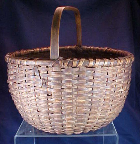 Antique Large Splint Basket Round Shape | Walnut Manor Antique