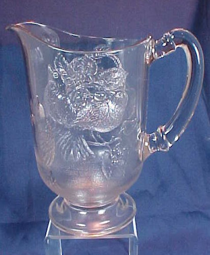 EAPG Findlay Glass Three Birds Water Pitcher Dalzell Gilmore | Walnut ...