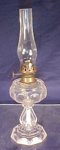 Findlay Glass Miniature Tripod Pattern Lamp | Walnut Manor Antique