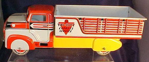 Marx Toys Tri-City Express Service Metal Truck - Yellow Bottom | Walnut ...