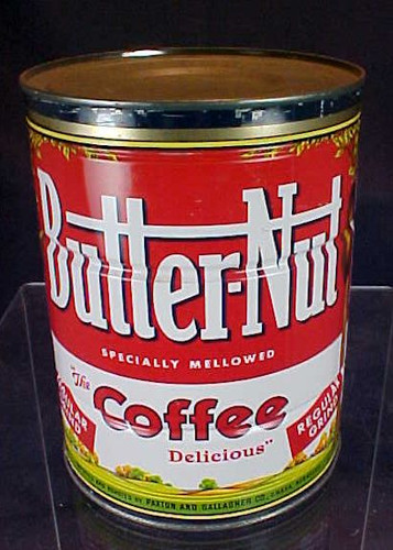 Antique Butternut Coffee Tin with Lid - Paxton Gallagher Omaha | Walnut ...