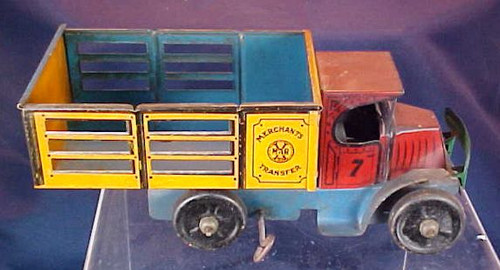 Marx Merchants Transfer Wind Up Tin Truck | Walnut Manor Antique