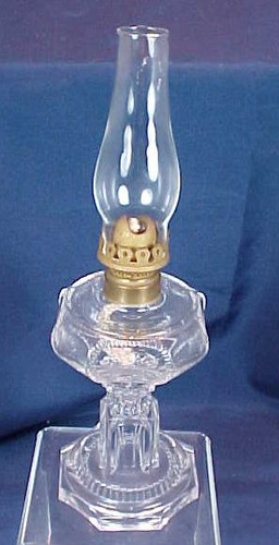 Findlay Clear Glass Miniature Crown Lamp | Walnut Manor Antique