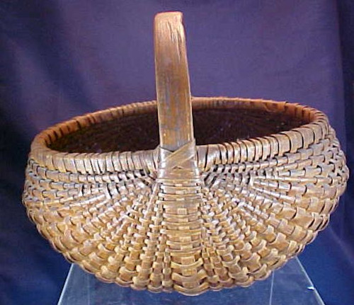 Antique Large Splint Basket Round Bottom | Walnut Manor Antique