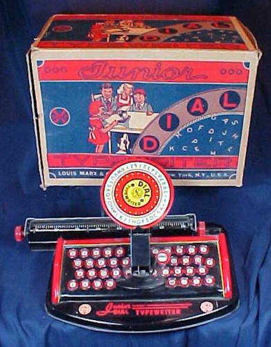 Marx Junior Dial Typewriter Toy Original Box | Walnut Manor Antique