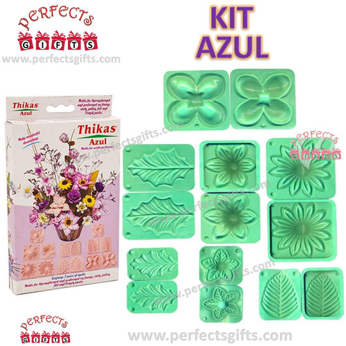 Thikas Flowers Kit Azul Mold Eva Foam Termoformado Theperfectgift