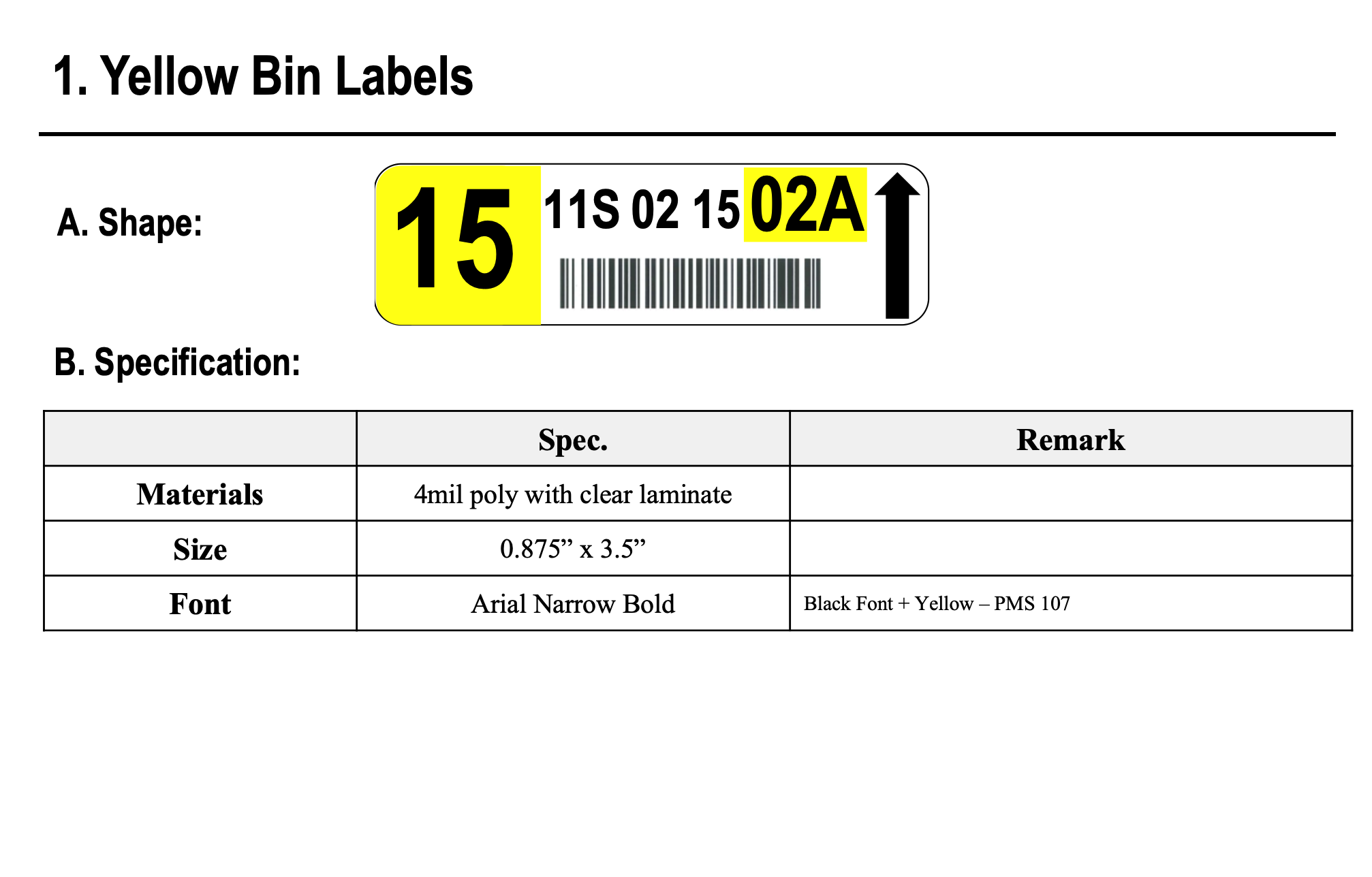 Labels | Arsn