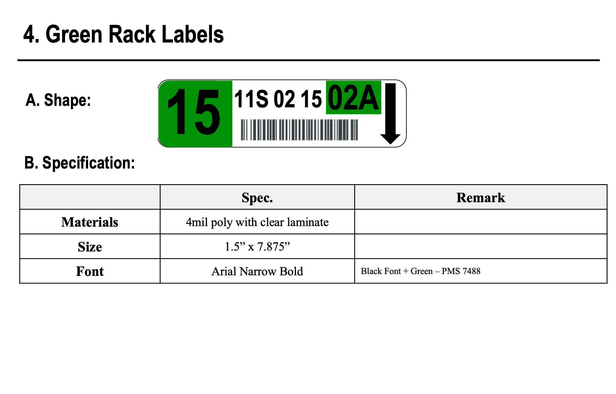 Labels | Arsn