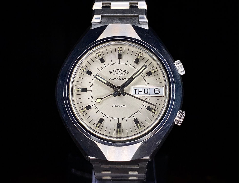 1970s Retro Rotary Alarm Stainless watch, original bracelet, Automatic ...