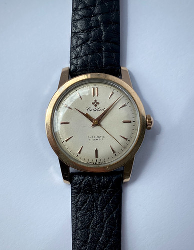 1950s Cortebert gold capped Steel watch Grand Prix ref 9604 Corterotor ...