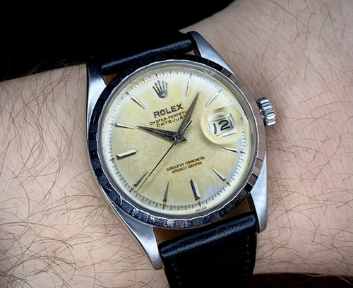 1959 Rolex Oyster Perpetual Datejust ref 6605 36mm, cal 1065 butterfly ...