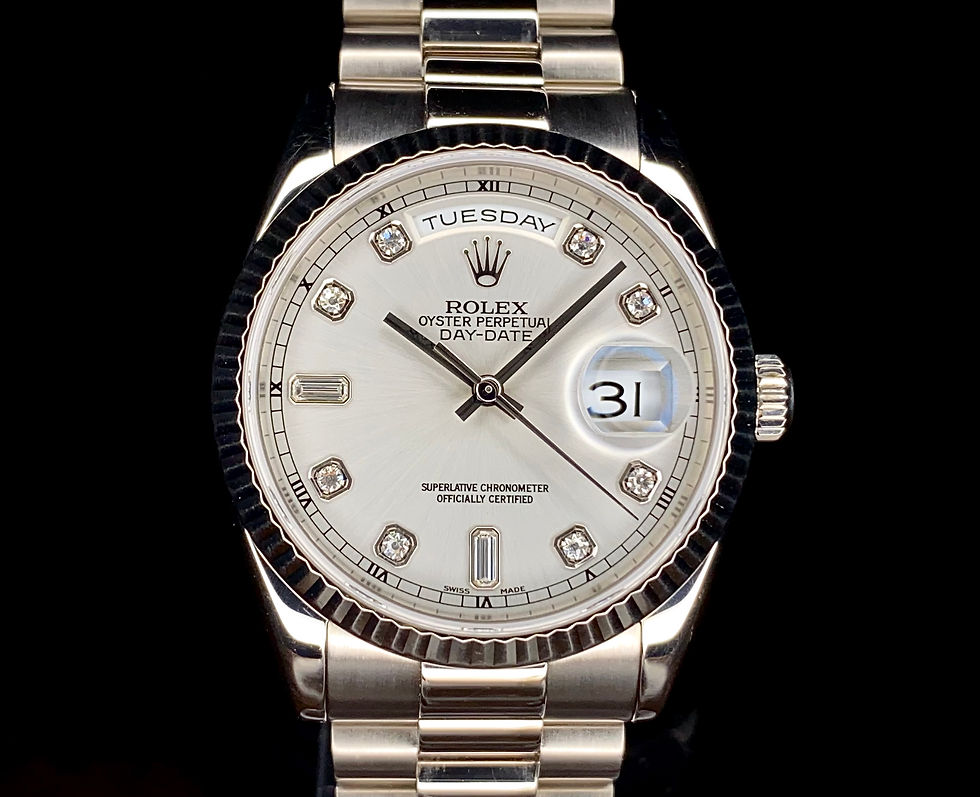 2004 Rolex Oyster Perpetual Day-Date 18ct white gold diamond dial ref ...