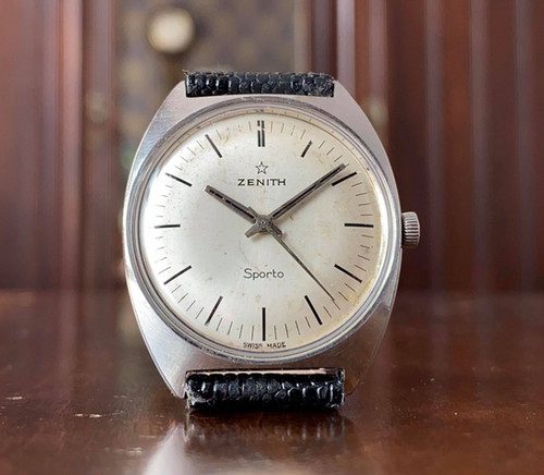 1960s Stainless Zenith Sporto watch, In-house cal. 2542 movement ...