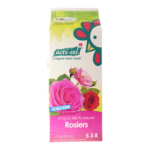 Acti-Sol Natural Fertilizer for Rose Bushes, 1.5kg | Robert Plante