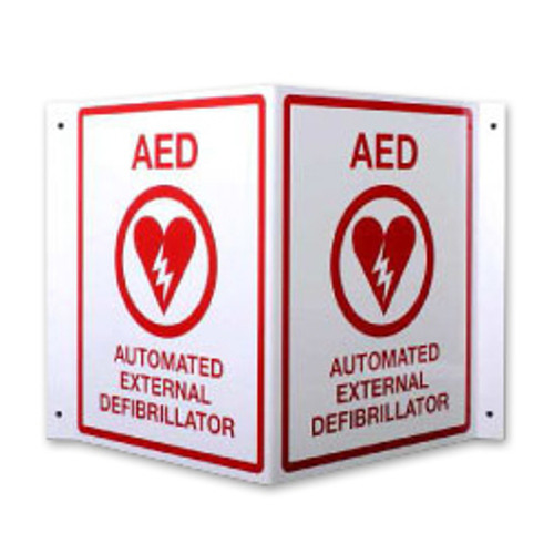 AED Locator Sign "V" Shaped | CPR/AED Coach