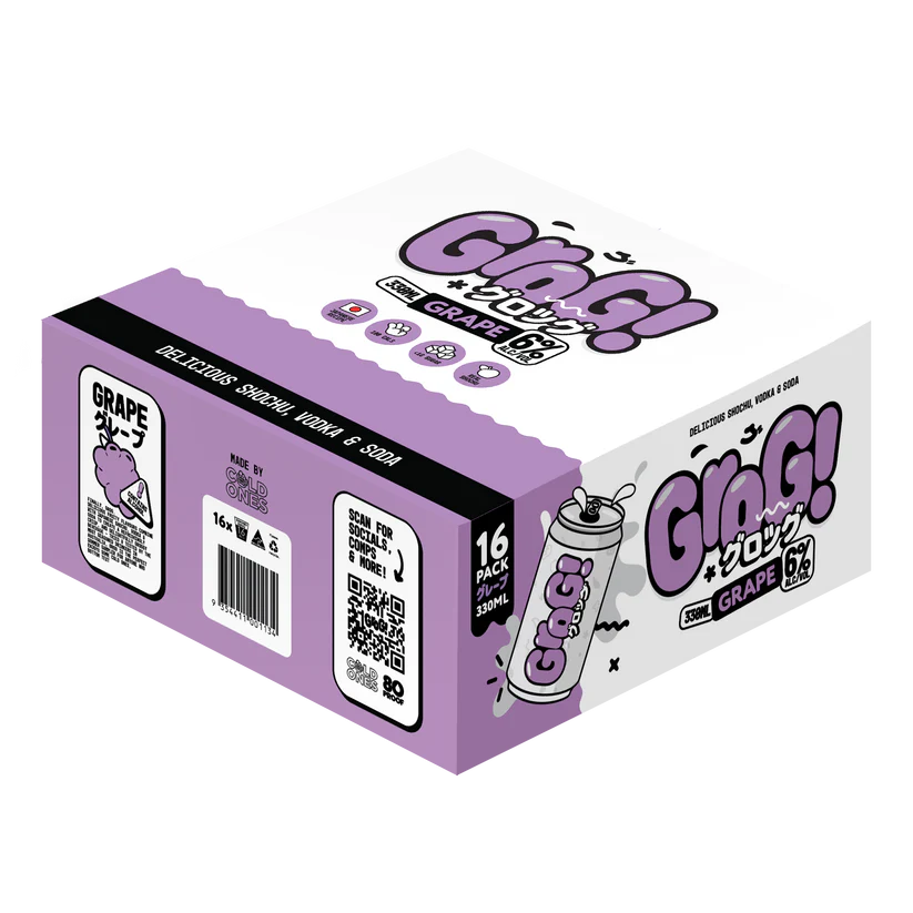Grog Grape 330ml x 16 Pack | Johnny Whoops