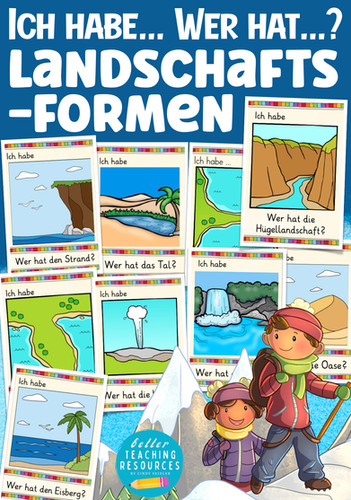 Landschaftsformen - Ich habe, wer hat? Spiel Deutsch | Sachunterricht ...