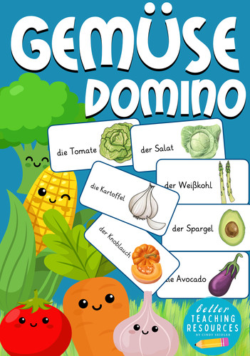Gemüse Domino Deutsch als Zweitsprache und Sachunterricht ...