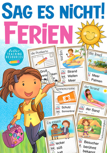 Ferien Sag es nicht Spiel Deutsch Grundschule | Unterrichtsidee 2. Klasse