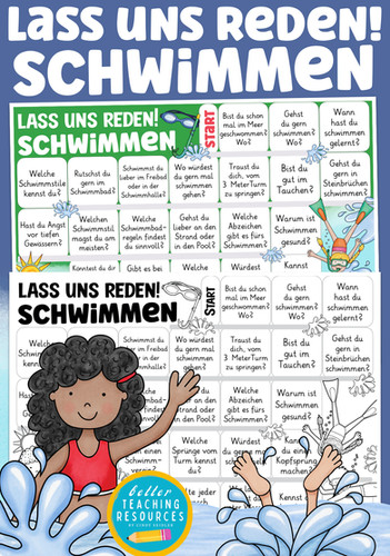 Schwimmen "Lass uns reden!" Spiel Sport | Deutsch als Zweitsprache ...