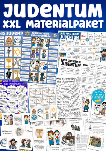 das Judentum XXL Materialpaket für Religion in der Grundschule und Sek ...