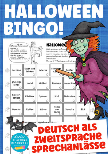 Halloween Wortschatz Bingo Deutsch als Zweitsprache ...