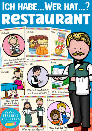 Im Restaurant - Ich habe, wer hat? Spiel Deutsch | Wortschatz Spiel ...