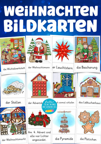 Weihnachten Bildkarten Wortschatz für Deutsch als Zweitsprache | DAZ ...