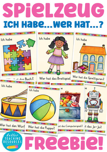 Spielzeug - Ich habe, wer hat? Spiel Deutsch | kostenloses ...