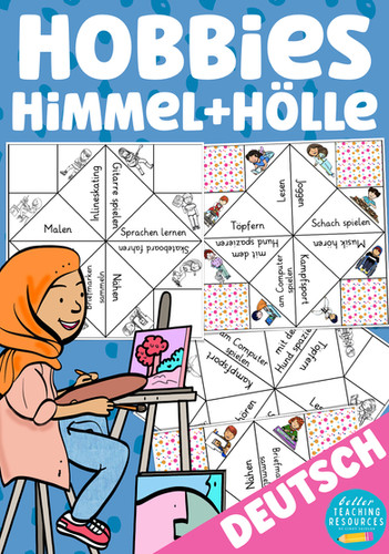 Hobbies - Himmel und Hölle Spiel Deutsch DAZ | Bastelvorlage Wortschatz ...