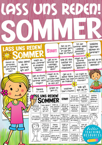Sommer Spiel "Lass uns reden" Deutsch | Unterrichtsmaterial Grundschule ...